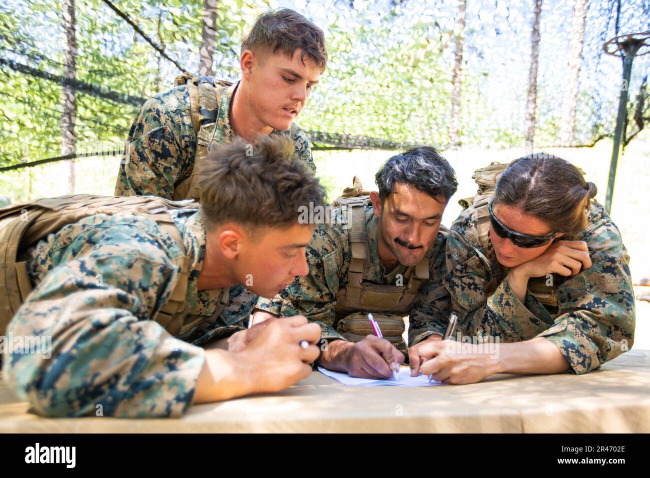 Sgt. Luke Smith, Cpl. Jared Patterson, Cpl. Noah Simmons, and 1st Lt ...