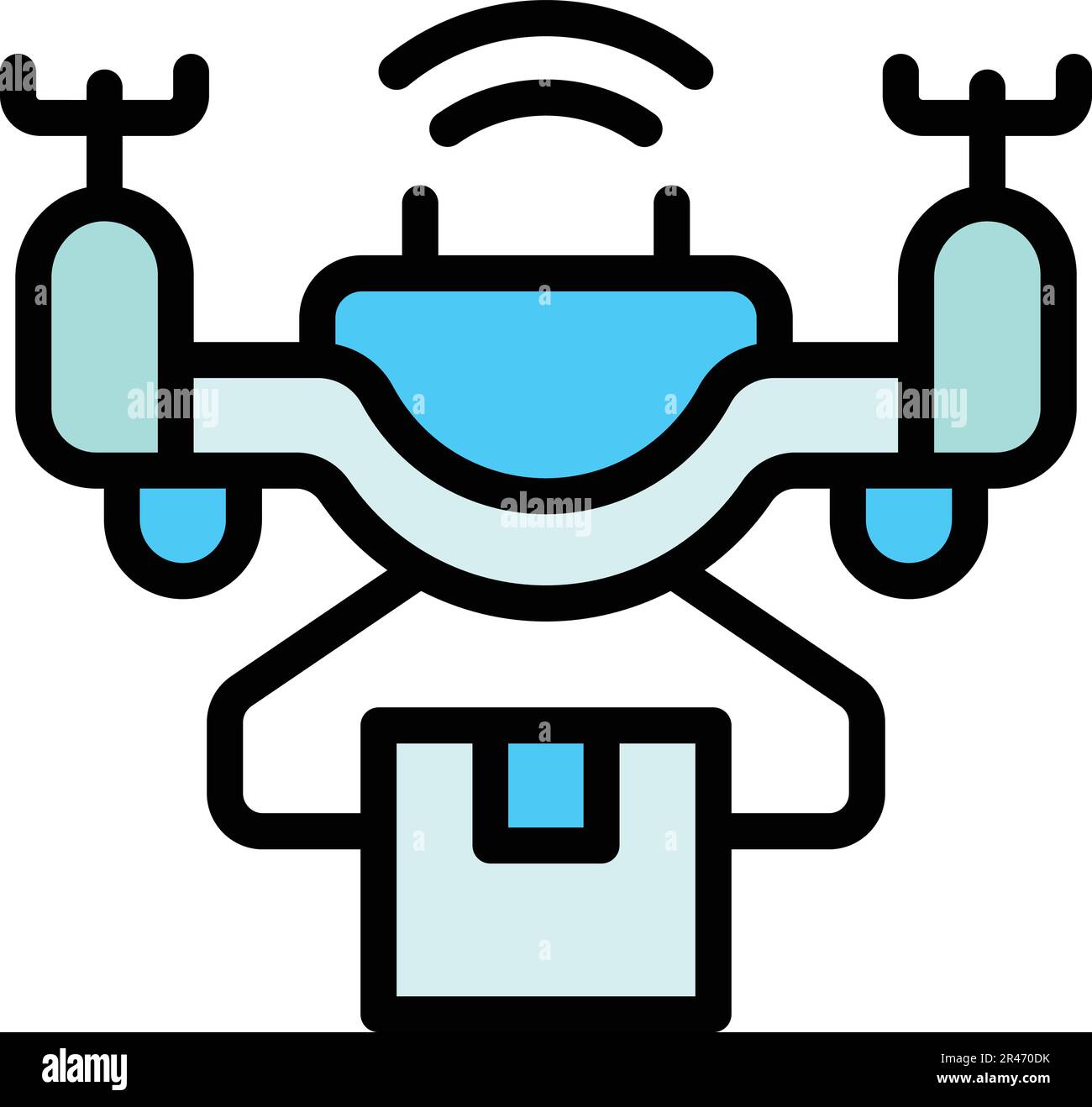 Drone icon. Outline Drone vector icon for web design isolated on white ...