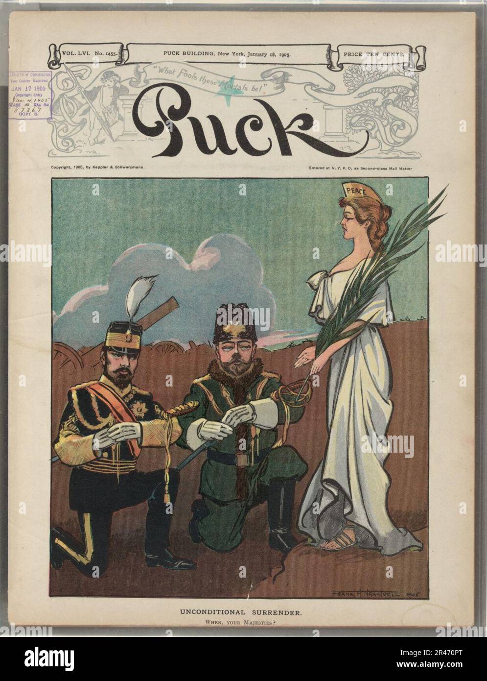 Unconditional surrender - Frank A. Nankivell 1905 Stock Photo - Alamy