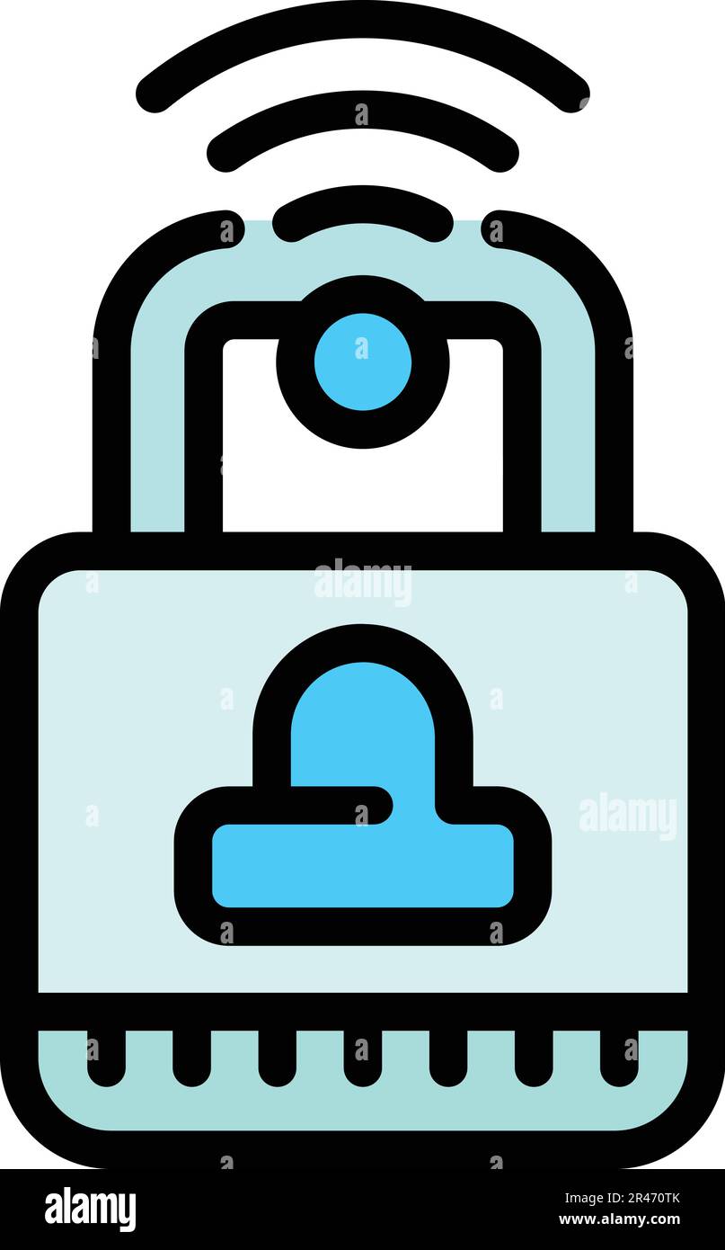 Smart lock icon. Outline Smart lock vector icon for web design isolated ...