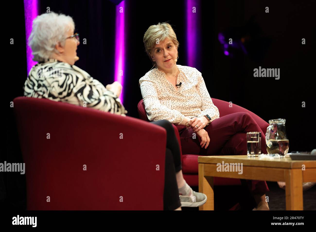 Former first minister Nicola Sturgeon chairs an event with comedian ...