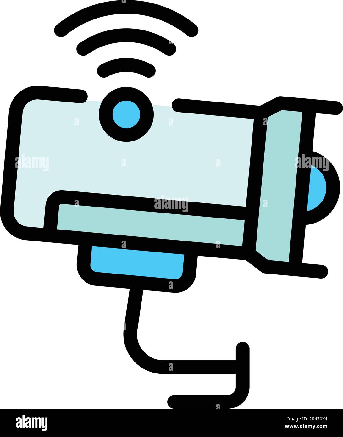 Wireless video camera icon. Outline Wireless video camera vector icon ...