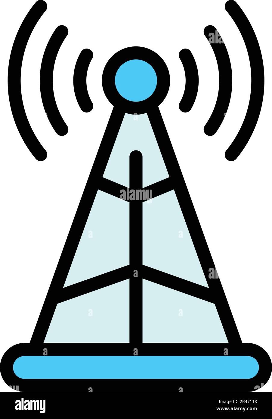 Signal tower icon. Outline Signal tower vector icon for web design ...