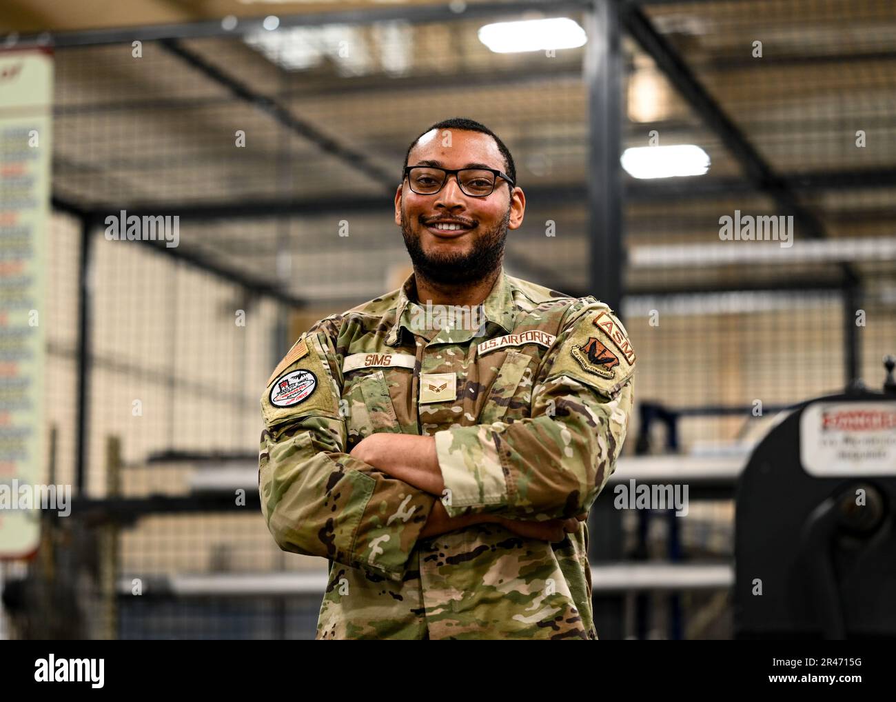 U.S. Air Force Senior Airman Devin Sims, 20th Equipment Maintenance ...