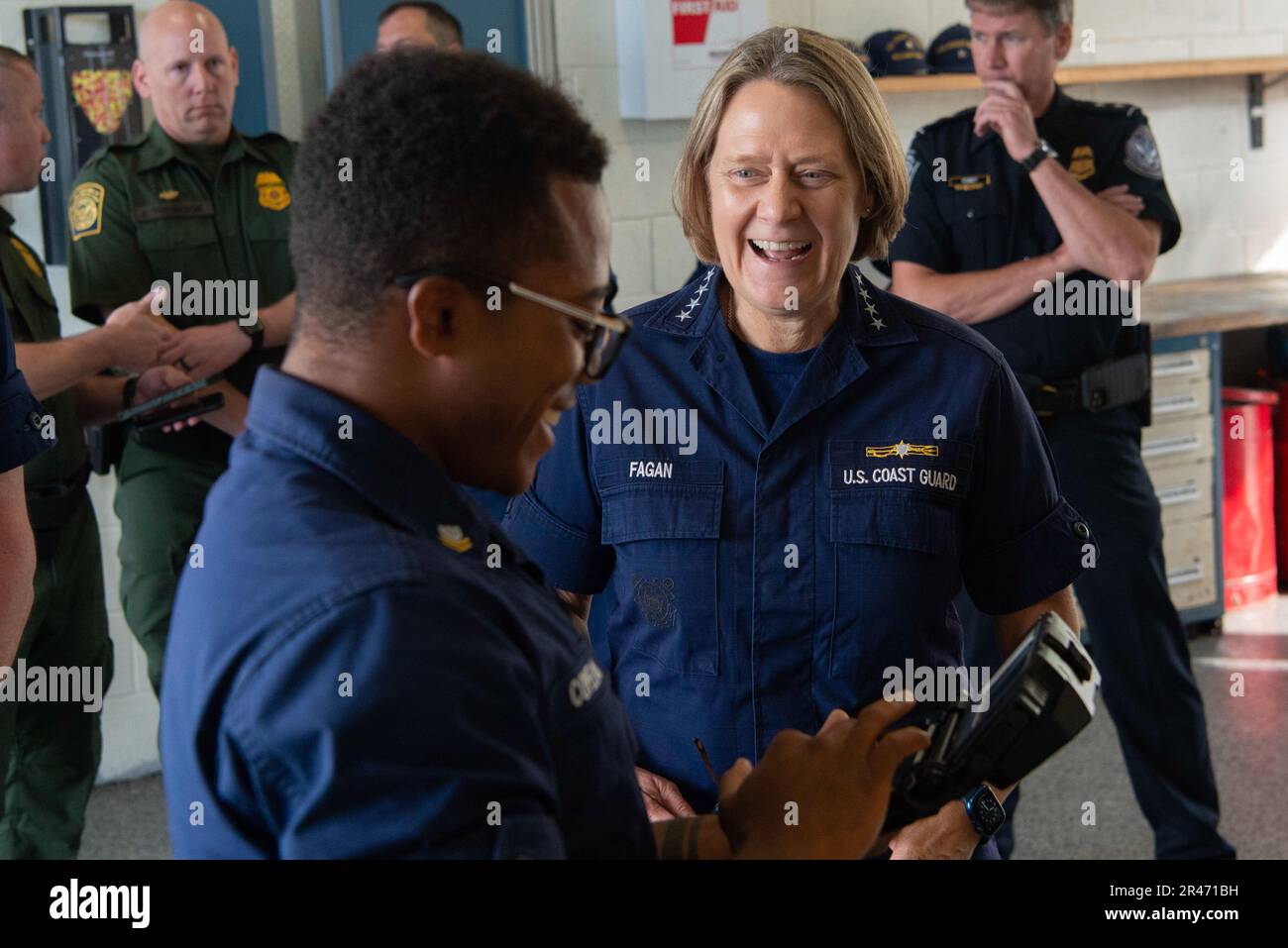 Adm. Linda Fagan, commandant of the United States Coast Guard, visits ...
