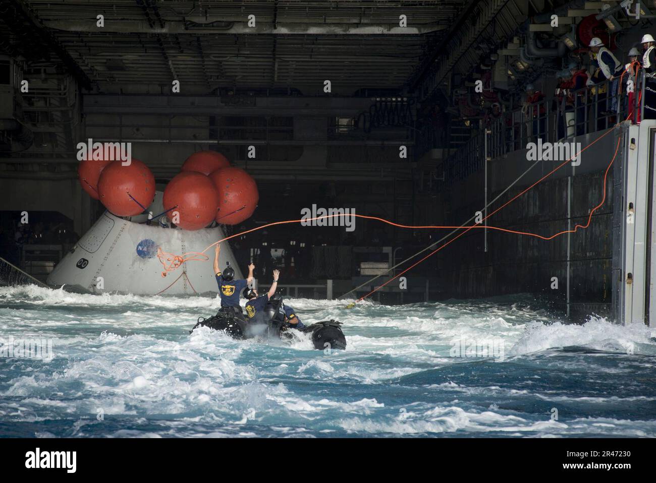 Underway recovery test 140220 Stock Photo - Alamy