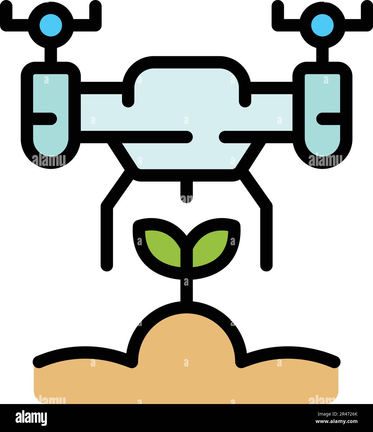 Drone sprayer icon. Outline Drone sprayer vector icon for web design ...