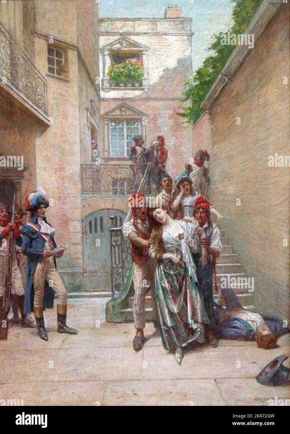 Une arrestation sous la Terreur (Adrien Moreau Stock Photo - Alamy