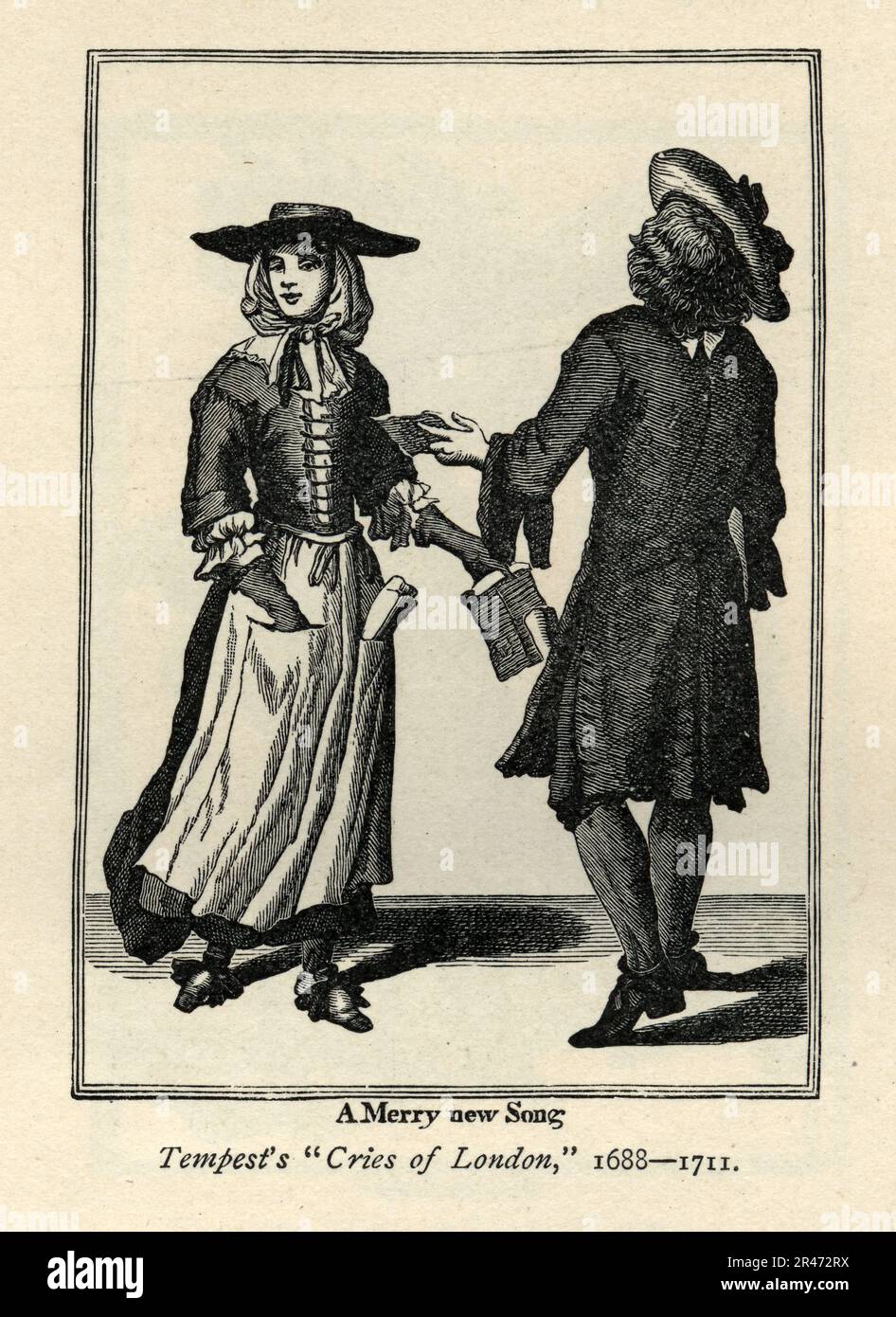 Tempest's Cries of London, Merry new song, woman selling song sheets ...