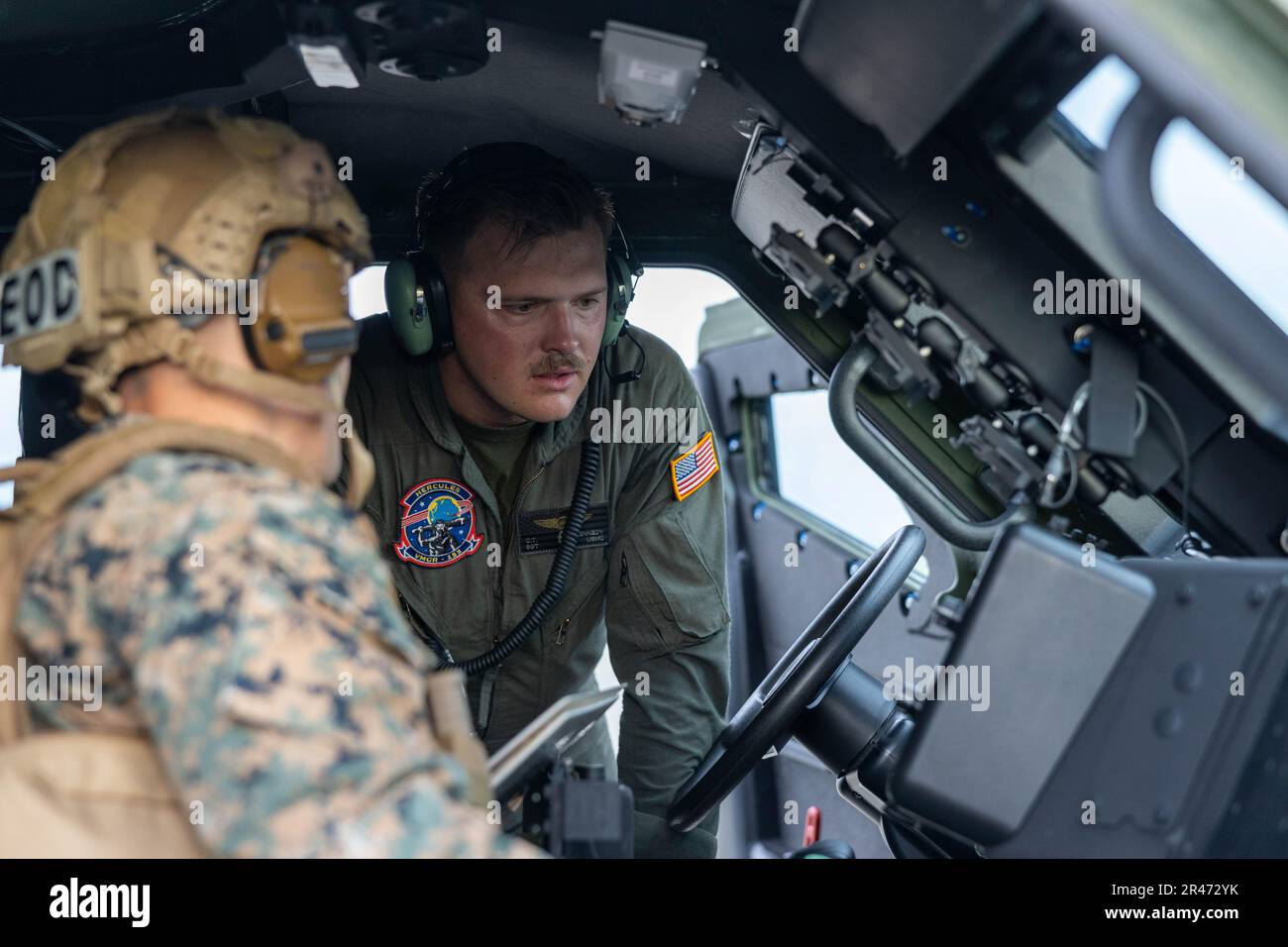 U.S. Marine Corps Sgt. Cole Kennedy, a loadmaster with Marine Aerial ...