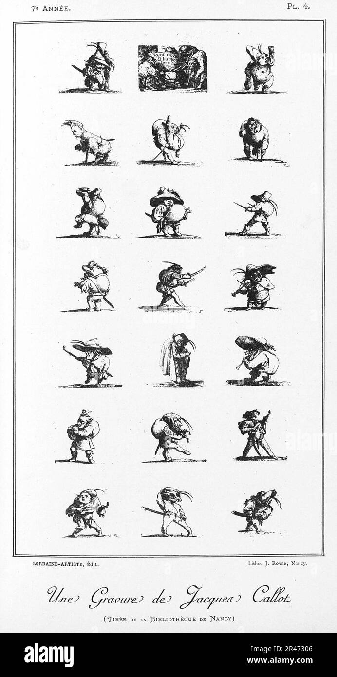 Une gravure de Jacques Callot 755 814 Stock Photo - Alamy