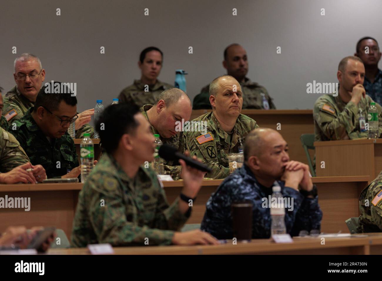 U.S. Army Lt. Col. Dana Epperson, Washington National Guard, center ...
