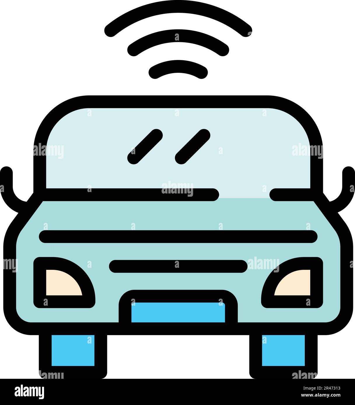 Smart car icon. Outline Smart car vector icon for web design isolated ...