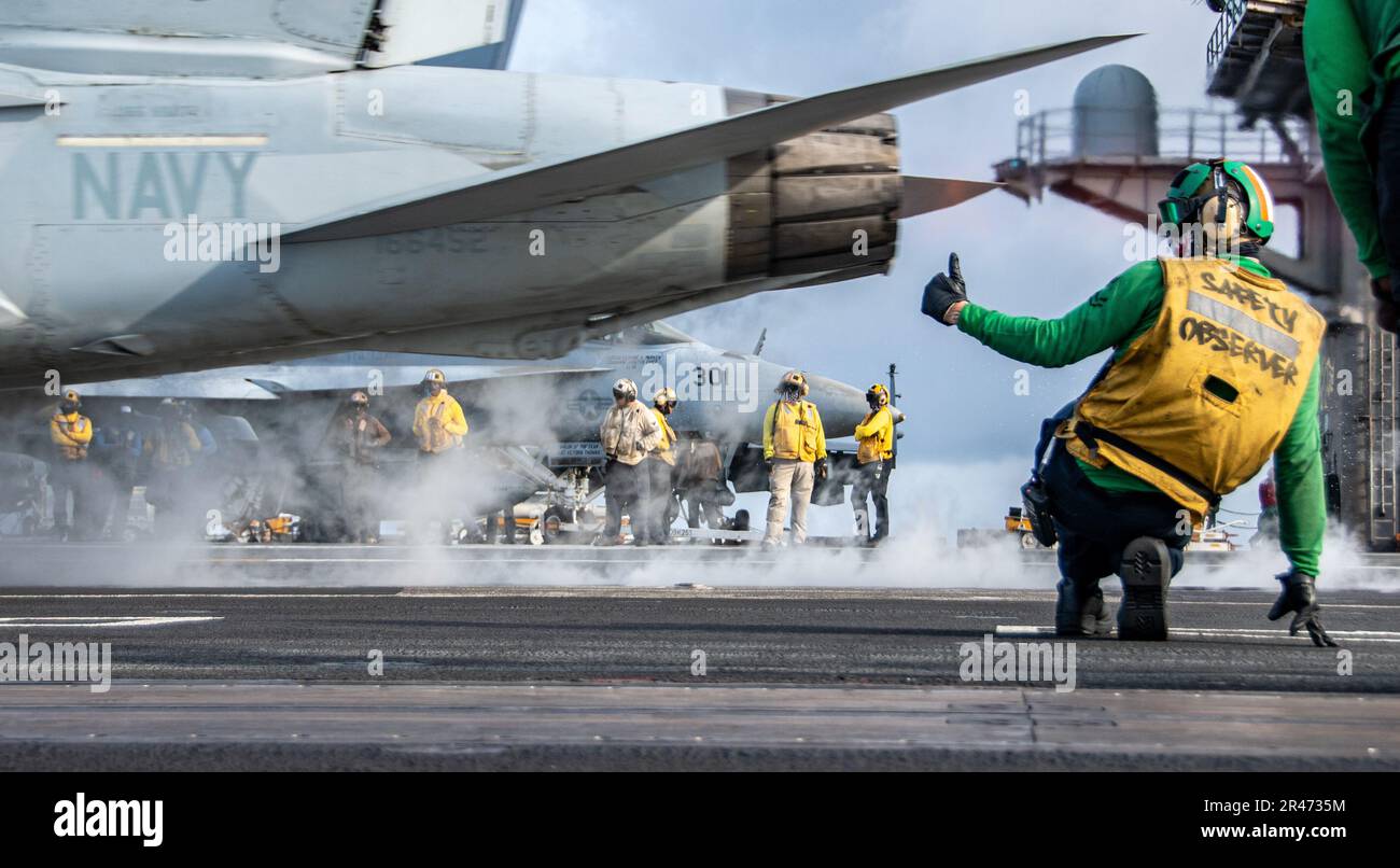 230211-N-MJ302-2151 SOUTH CHINA SEA (Feb.11, 2023) An F/A-18F Super ...