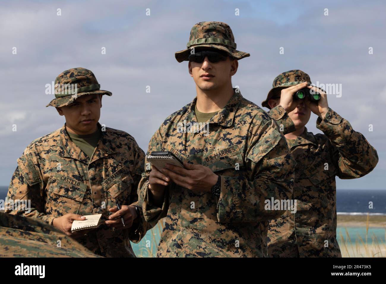 U.S. Marine Corps Lance Cpl. Logan Castillo-Rivera, right, Lance Cpl ...