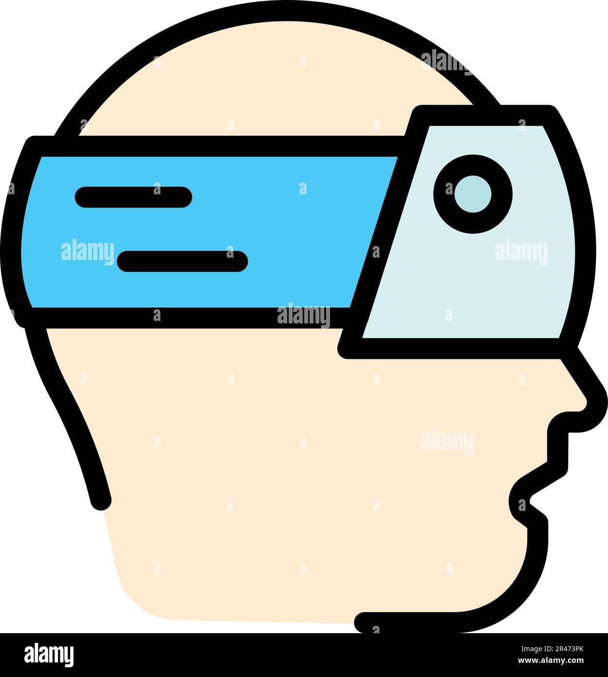 Head goggles icon. Outline Head goggles vector icon for web design ...