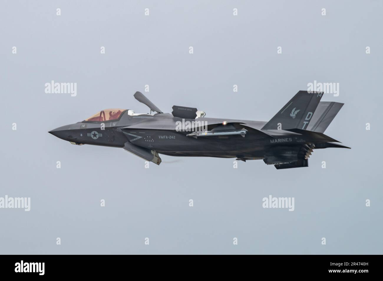 A U.S. Marine Corps F-35B Lightning II aircraft with Marine Fighter ...