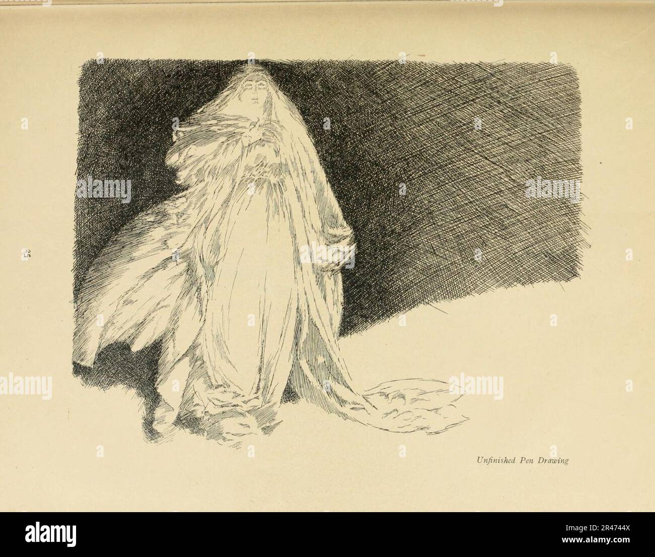 Unfinished Pen Drawing, Ruby Lindsay Stock Photo - Alamy