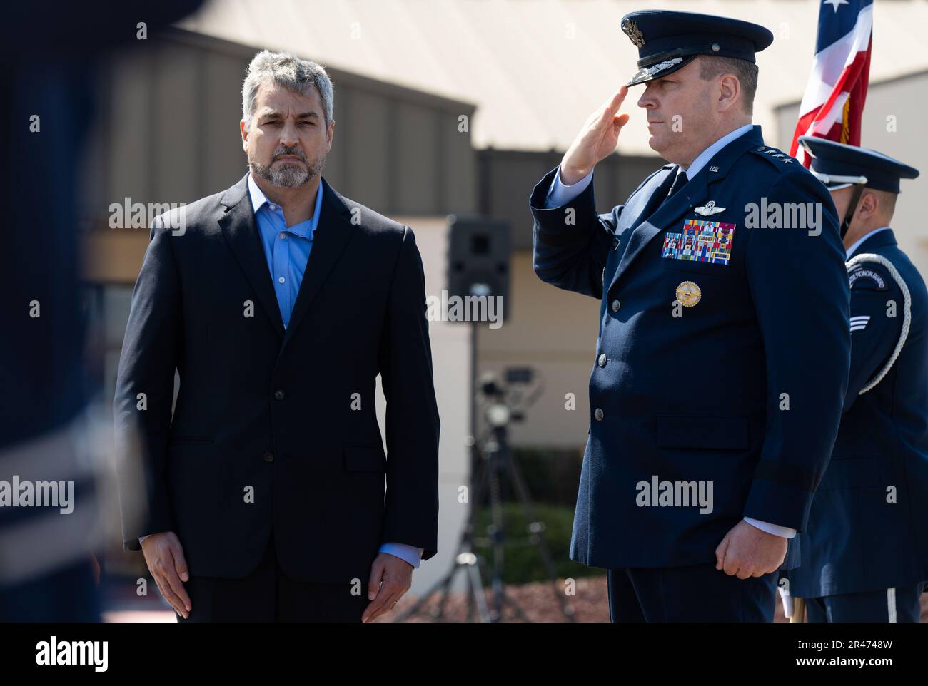 President Mario Abdo Benítez of the Republic of Paraguay is rendered ...