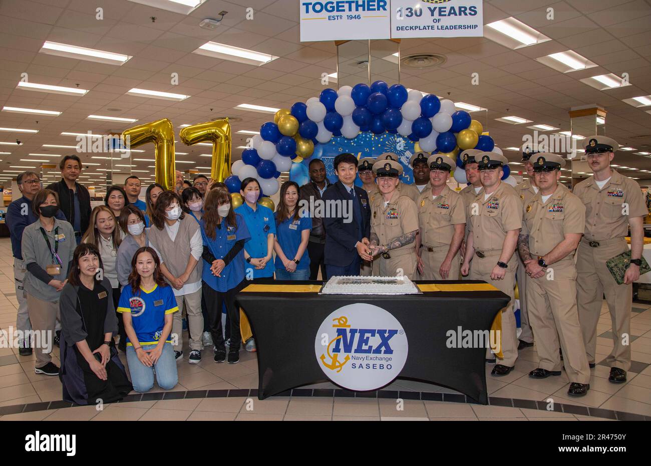 Chief petty officers assigned to Commander, Fleet Activities Sasebo (CFAS) and staff from Navy ...
