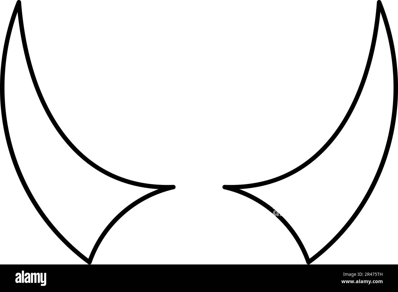 Horn of devil horns monster from hell Halloween carnival concept demon ...