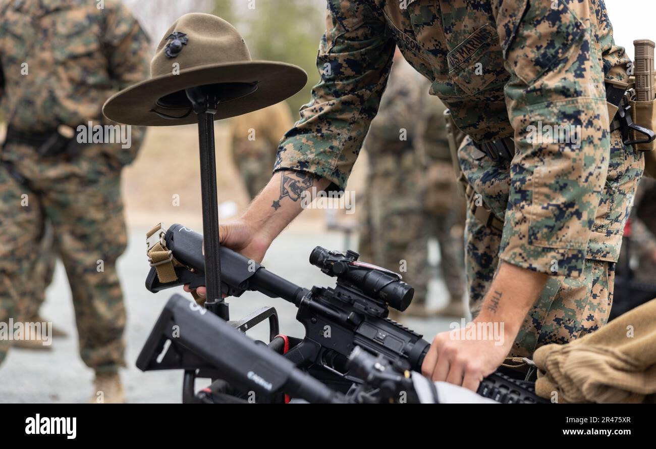 U.S. Marine Corps Sgt. Samuel Nelson, a small arms weapons instructor ...