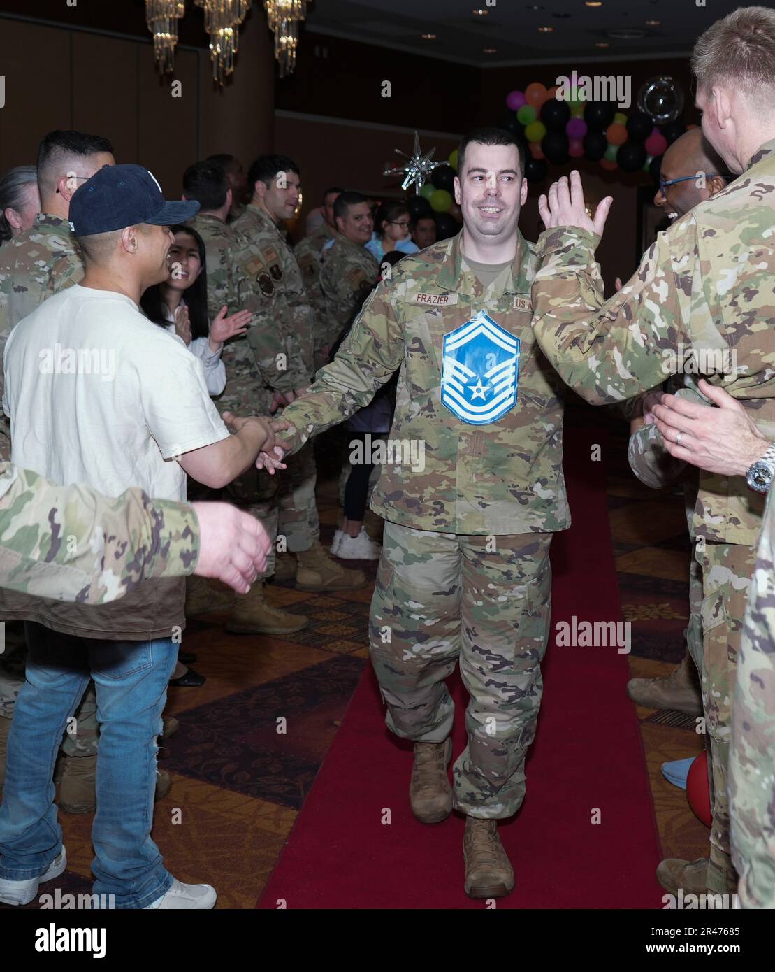Members of Team Misawa congratulate U.S. Air Force Master Sgt. Brian ...