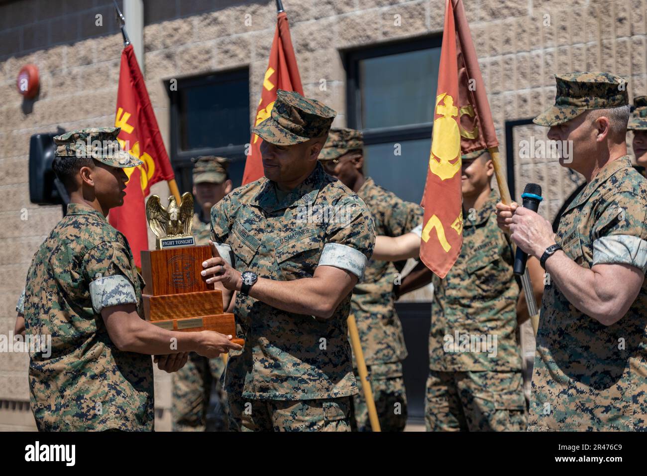 U.S. Marine Corps Sgt. Maj. Stennett Rey, sergeant major with 1st ...