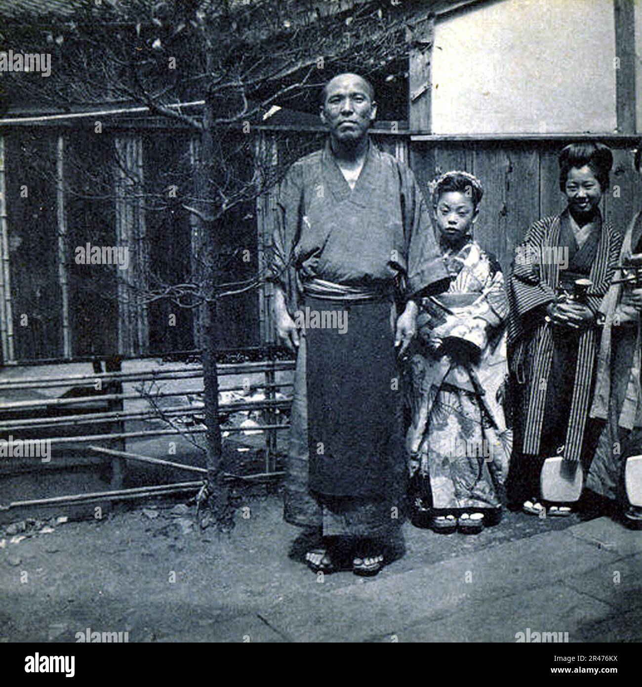 Unidentified family in Nagasaki, Japan, ca 1899 (KIEHL 50 Stock Photo ...