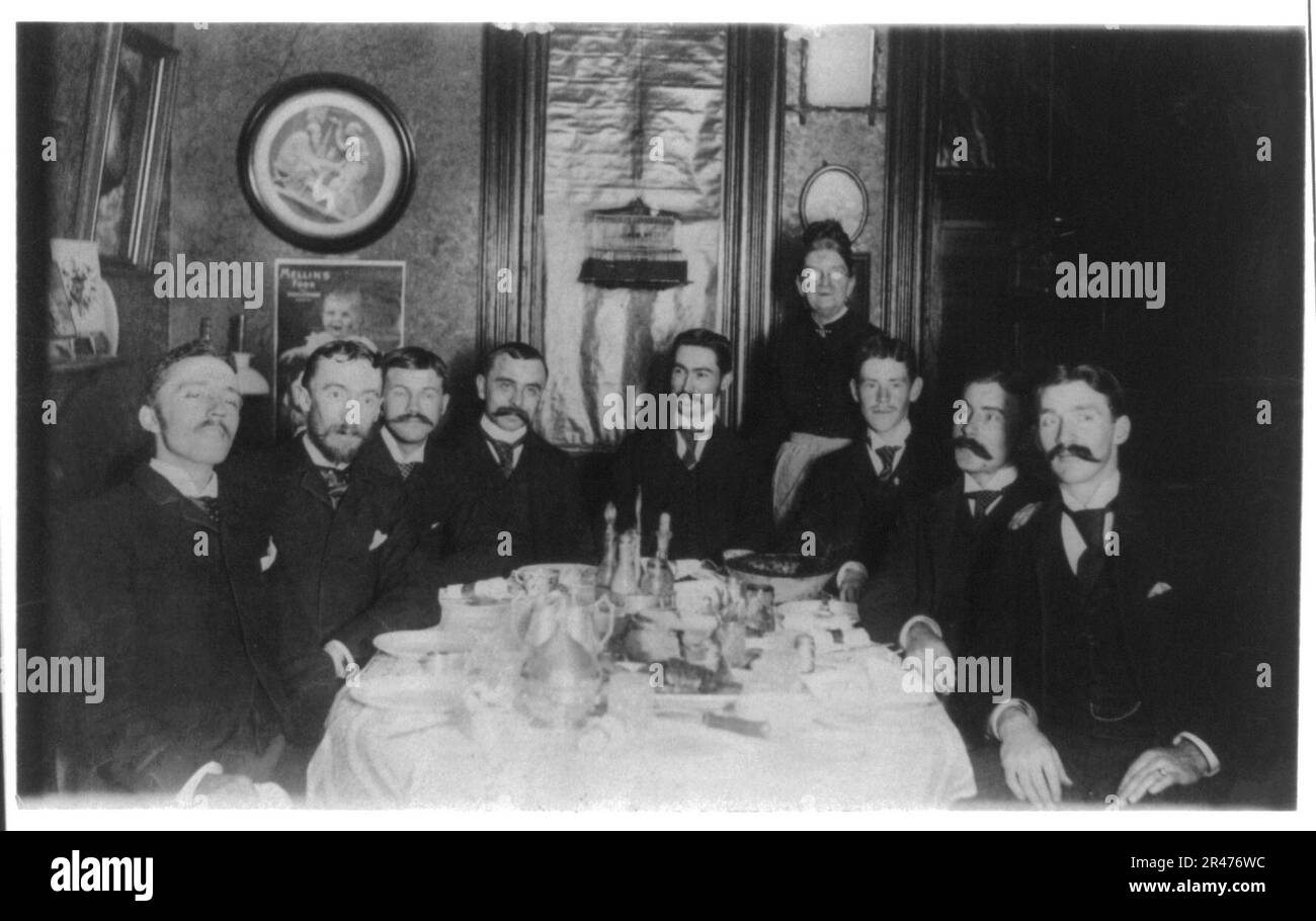 Men dinner Black and White Stock Photos & Images - Alamy