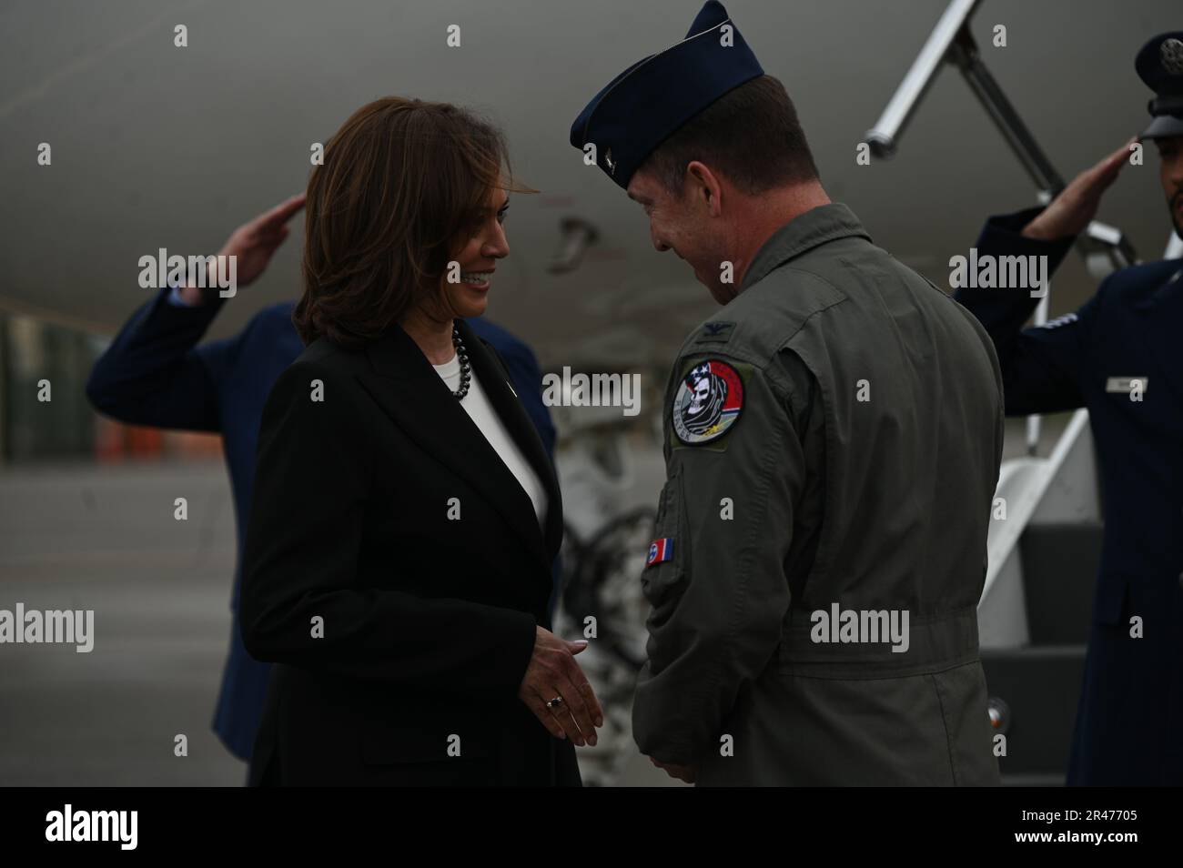 Vice President Kamala Harris arrives at Berry Field Air National Guard ...