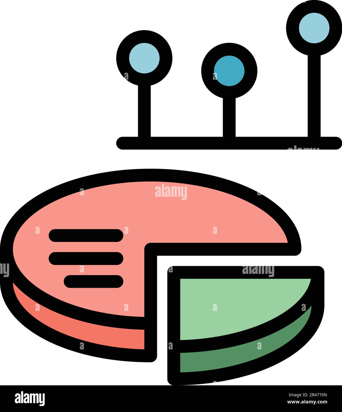 Realization chart icon. Outline Realization chart vector icon for web ...