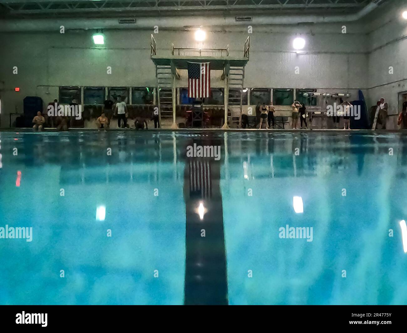 U.S. Marines participate in the “Tarawa Atoll” swimming event during ...