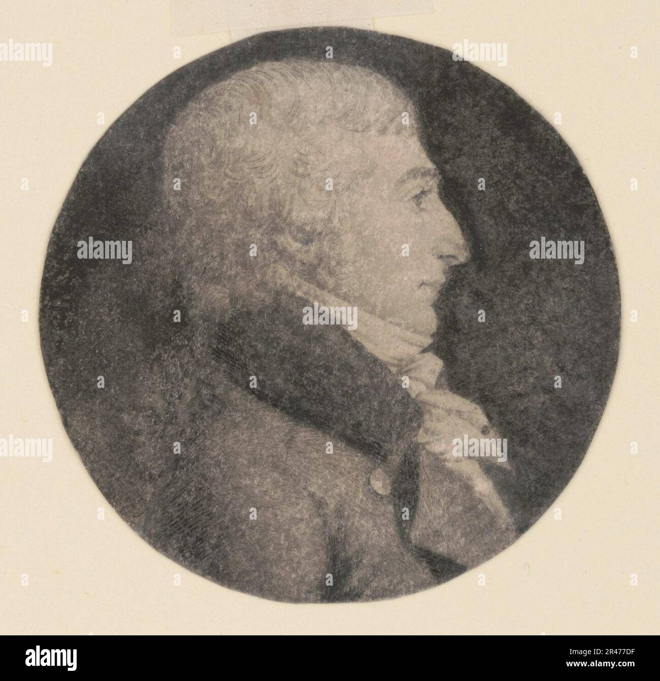 Unidentified man, head-and-shoulders portrait, right profile Stock ...