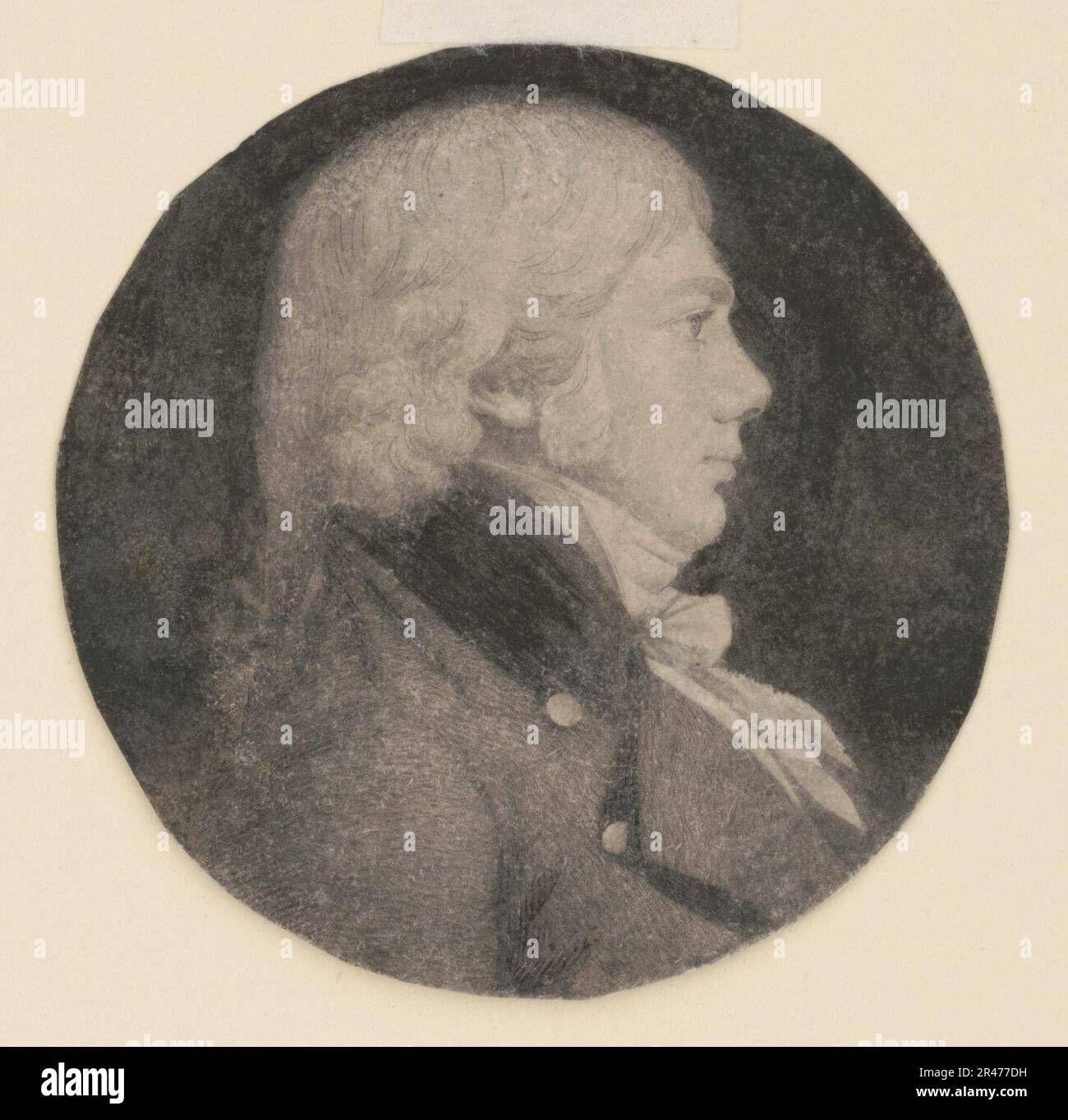 Unidentified man, head-and-shoulders portrait, right profile Stock ...