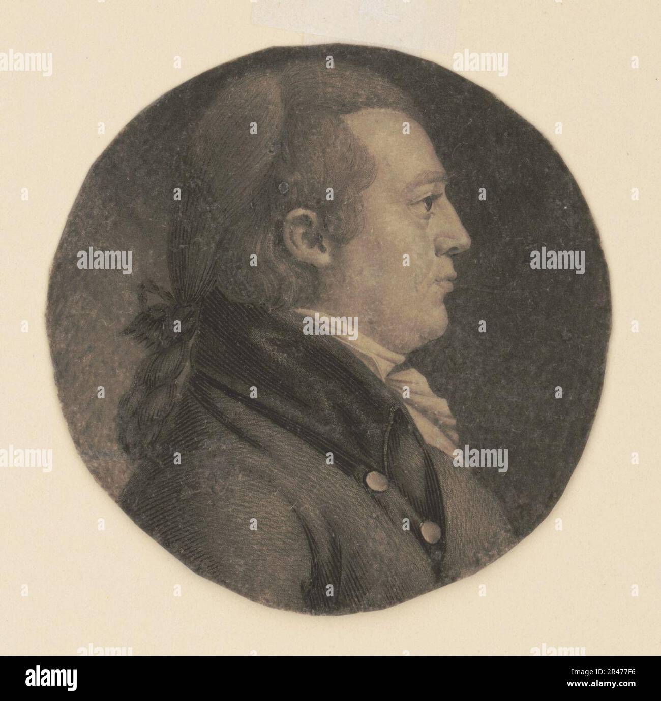 Unidentified man, head-and-shoulders portrait, right profile Stock ...