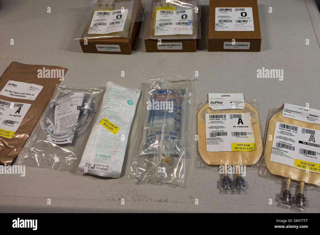 Blood product kits currently under development by the U.S. Army Medical ...