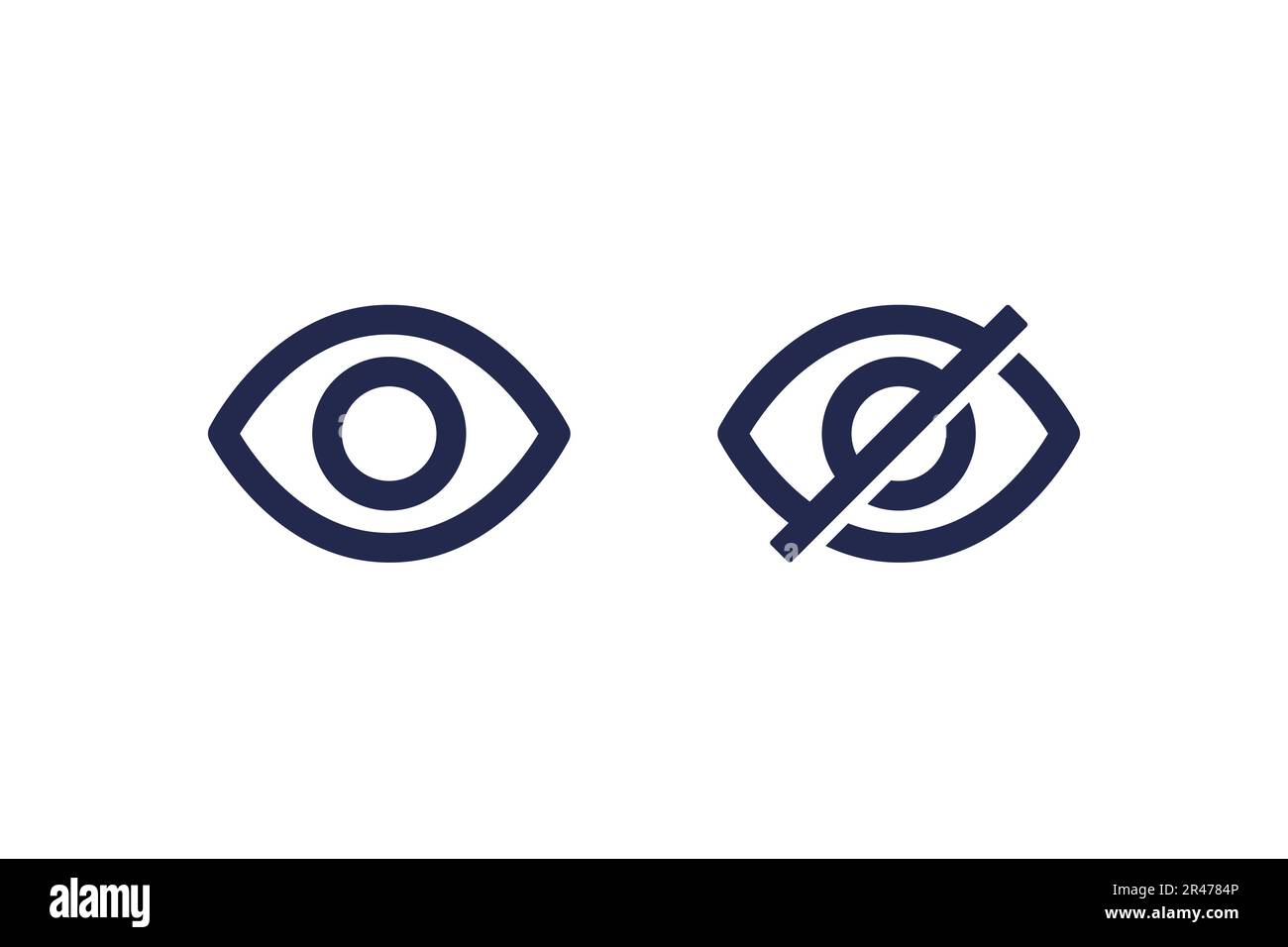 visible and hidden icons on white Stock Vector Image & Art - Alamy