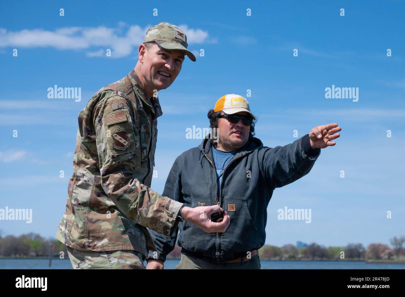 U.S. Air Force Col. Mark Betters, left, 11th Mission Support Group ...