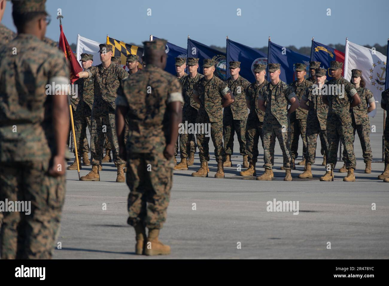 U.S. Marines with Headquarters and Headquarters Squadron, Marine Corps ...
