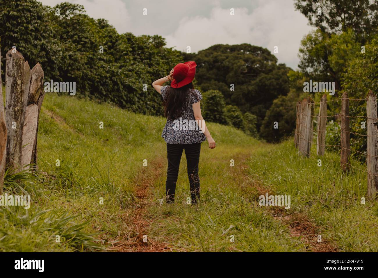 Woman from back scenery hi-res stock photography and images - Alamy