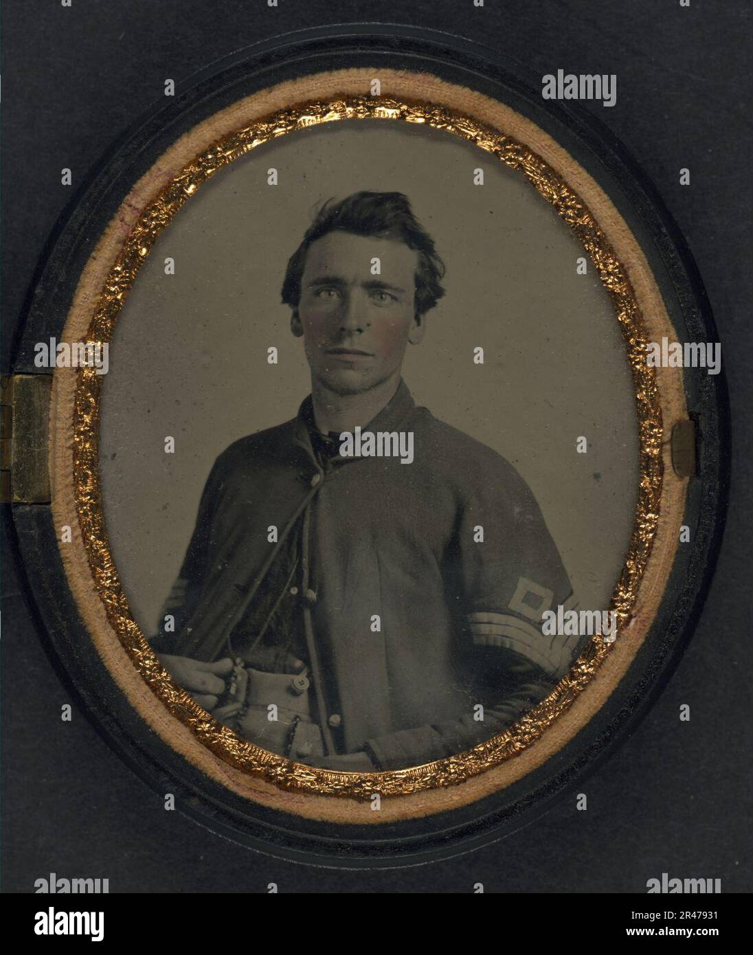 Unidentified soldier in Union first sergeant's uniform Stock Photo - Alamy