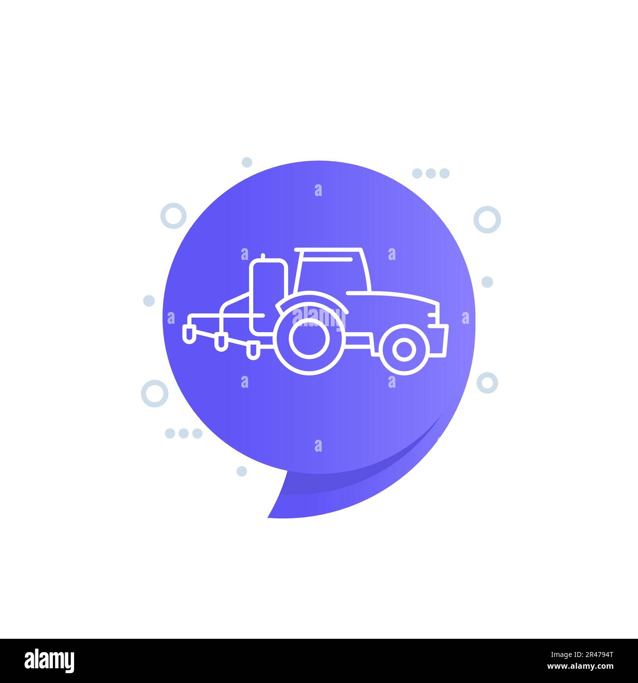 tractor, agrimotor with sprayer line vector icon Stock Vector Image ...