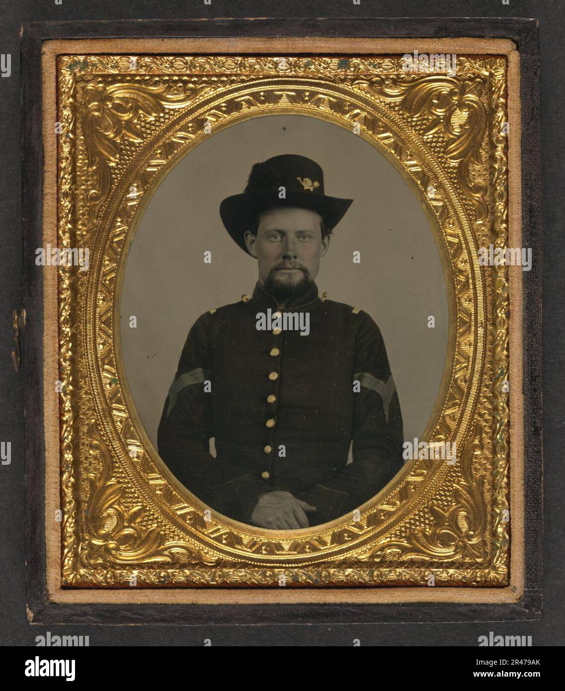 Unidentified soldier in Union sergeant uniform with Hardee hat with ...