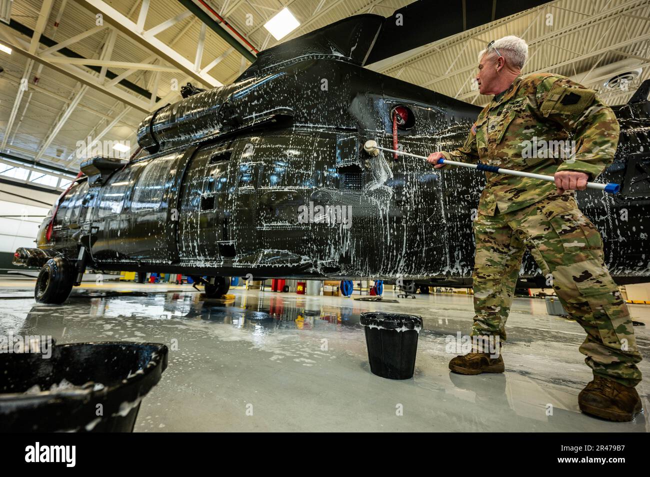 U.S. Army Staff Sgt. Daniel Montgomery, UH-60 helicopter repairer with ...