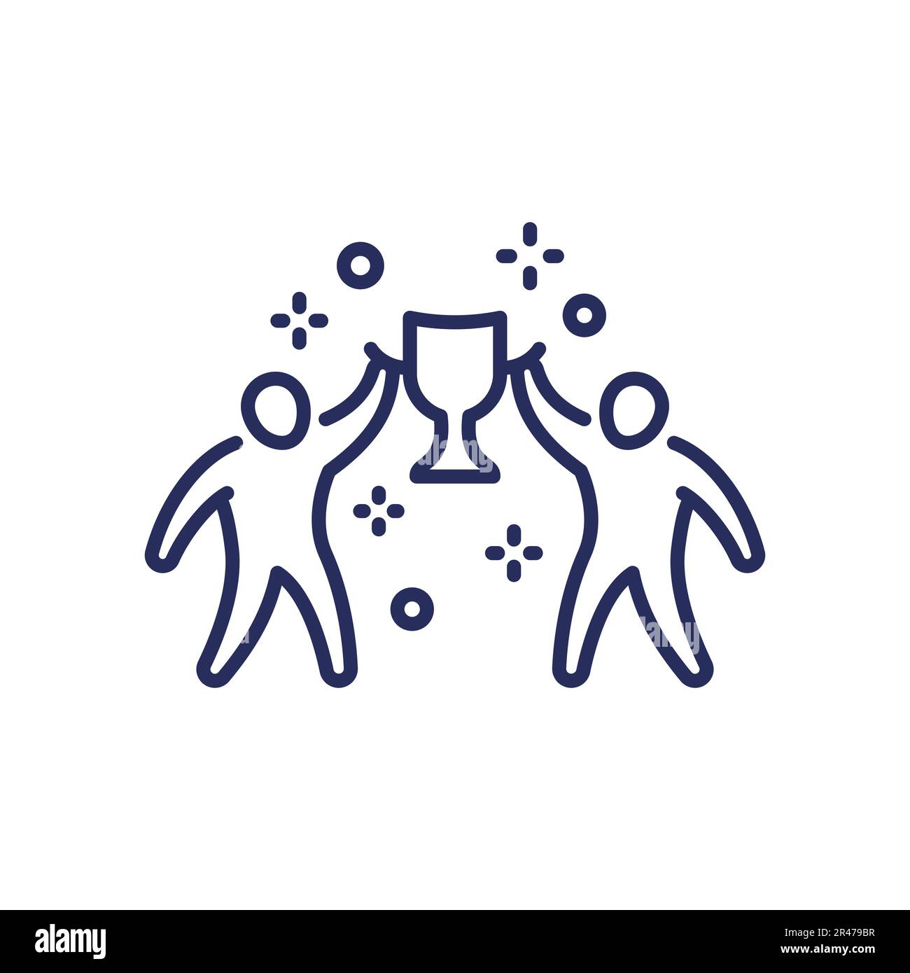 win-win strategy line icon on white, vector Stock Vector Image & Art ...