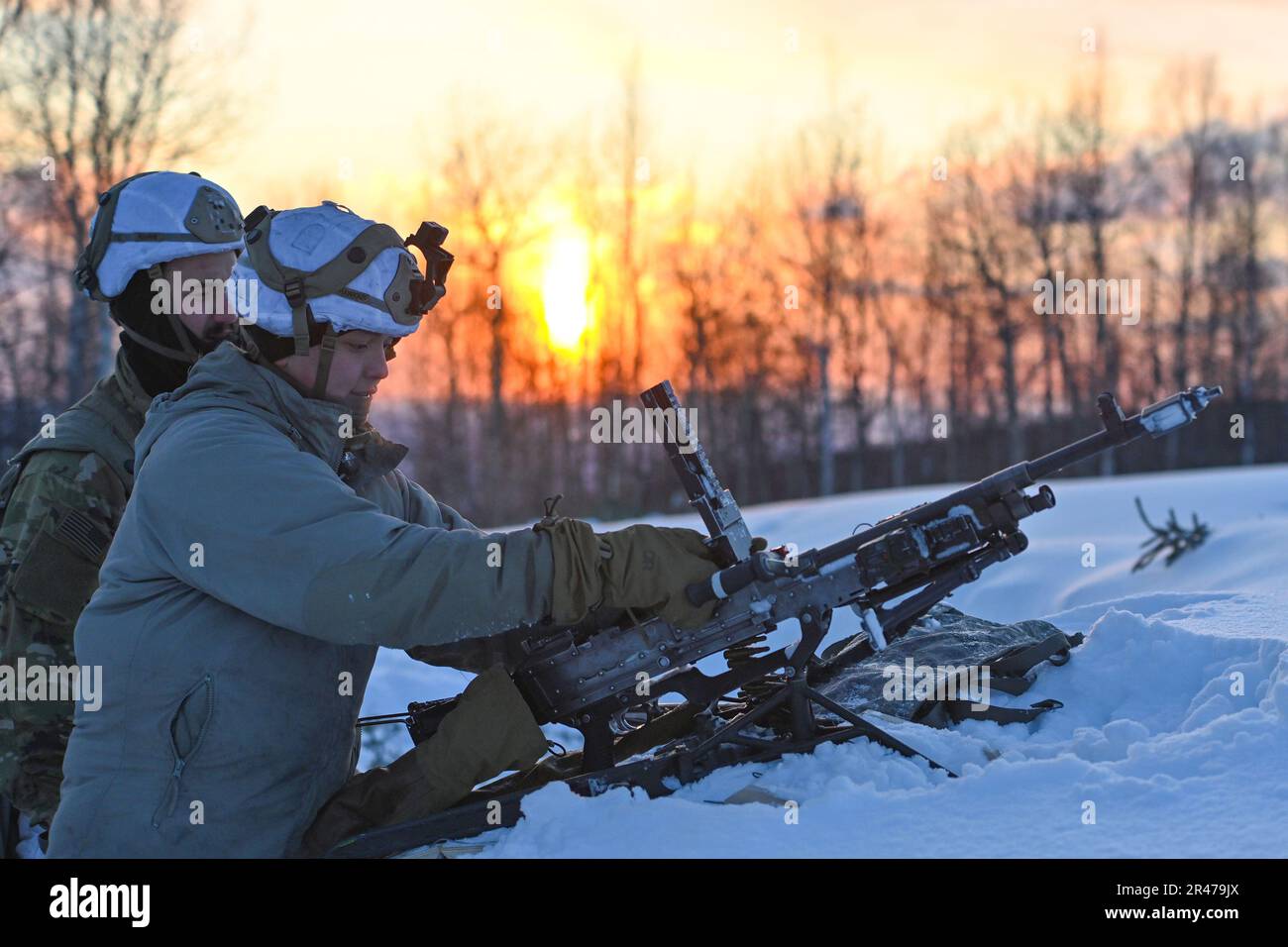 Pfc. Owen Hawkins and Pfc. Ryan Schlorf, 3rd Battalion, 509th Parachute ...