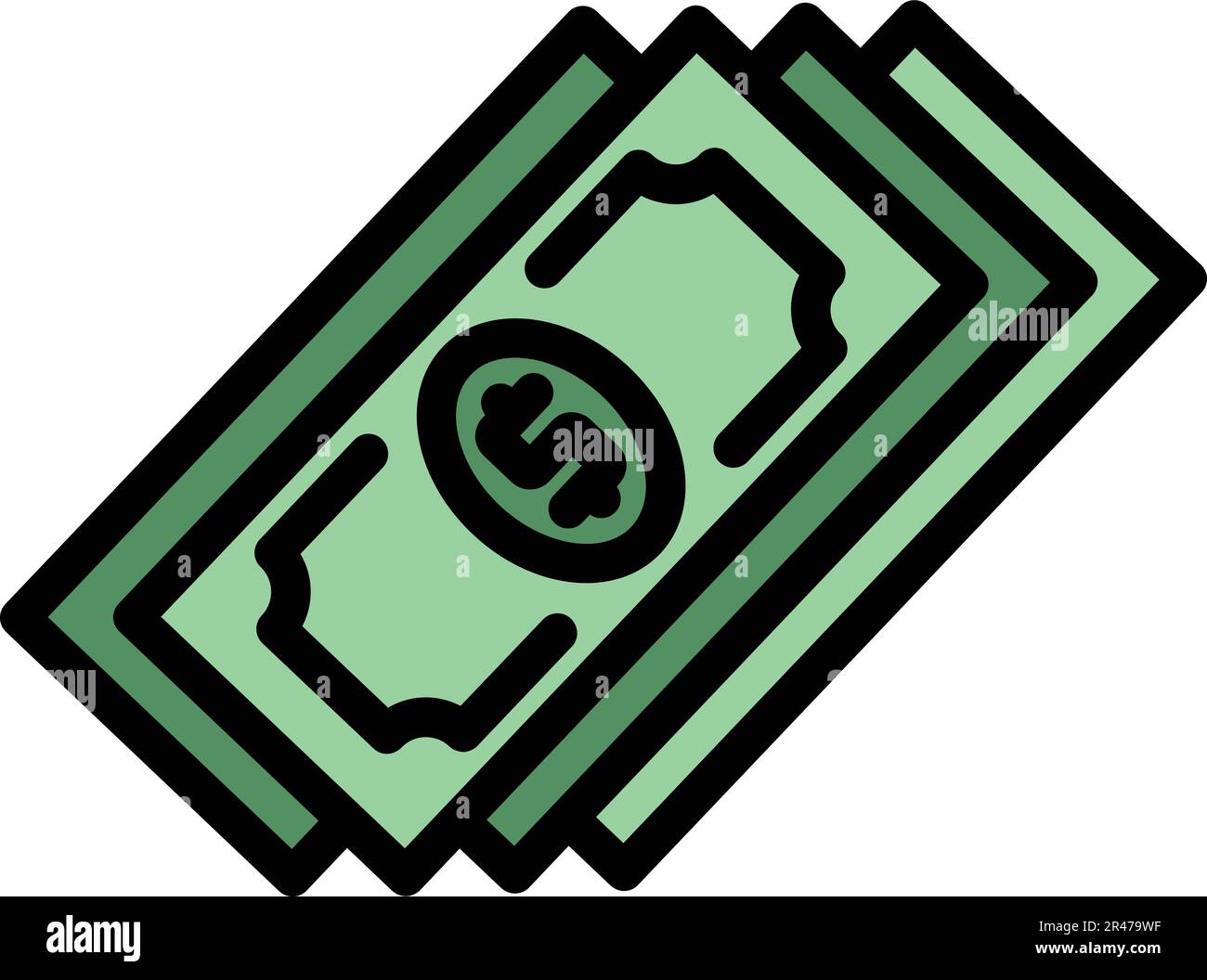 Pocket cash icon. Outline Pocket cash vector icon for web design ...