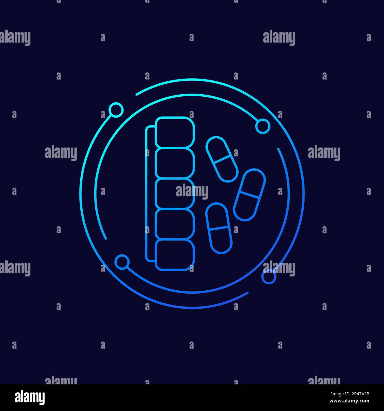 pill organizer icon, linear design Stock Vector Image & Art - Alamy