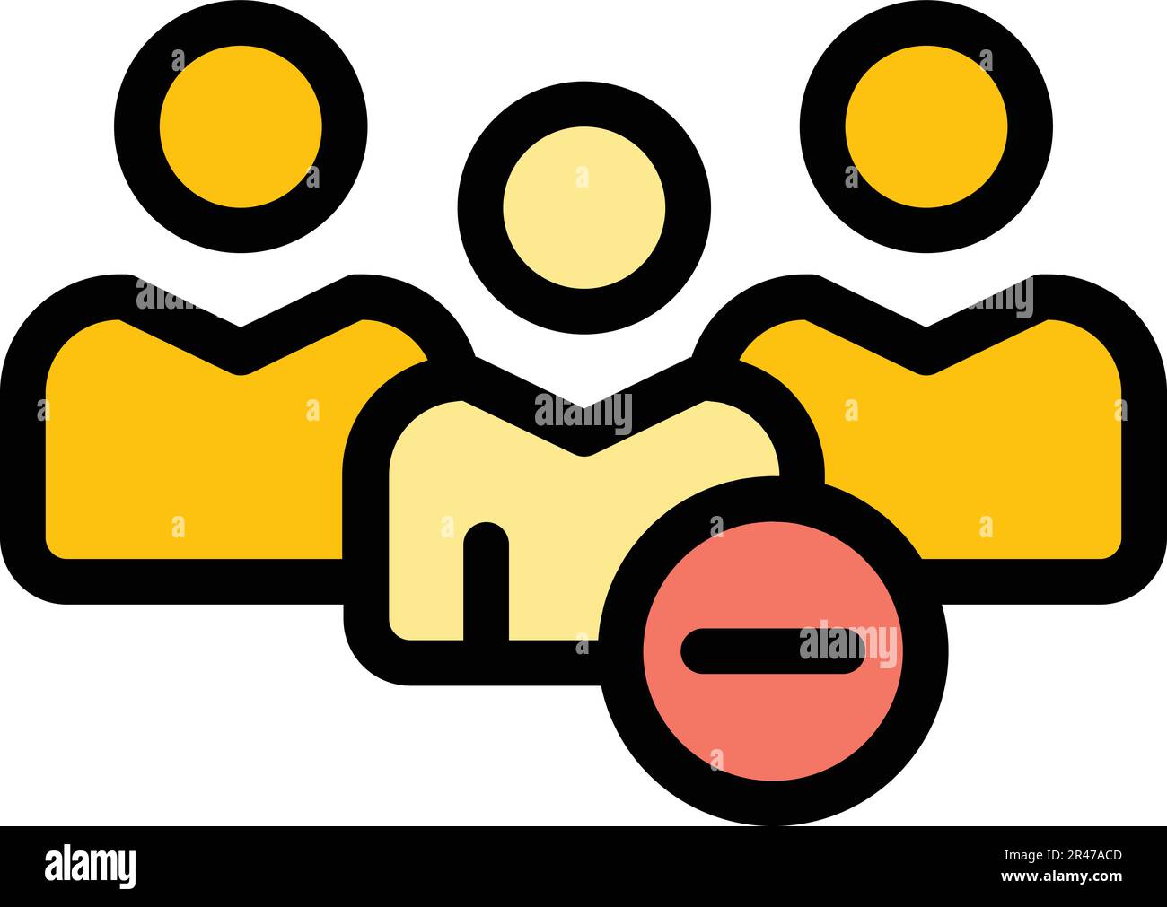 Blacklist group block icon. Outline Blacklist group block vector icon ...